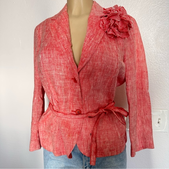 Zara | Jackets & Coats | Zara Linen Jacket Blazer Size 8 | Poshmark